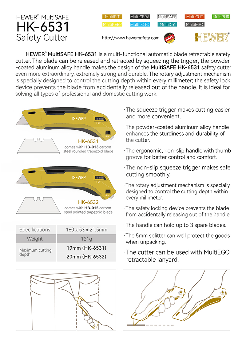 HEWER MultiSAFE HK-6531 Safety Cutter